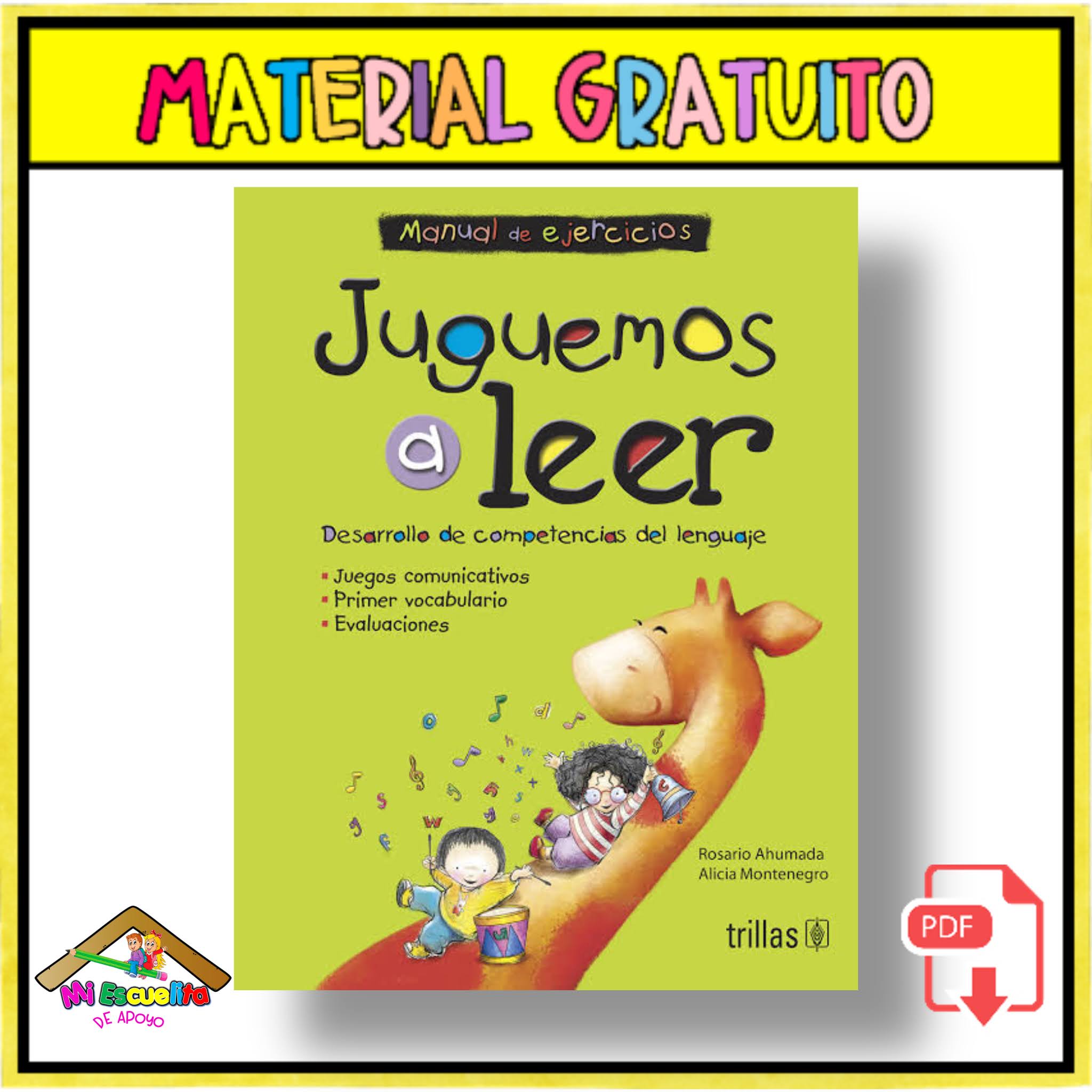 🥇 Juguemos a leer cuaderno ejercicios PDF 👉GRATIS