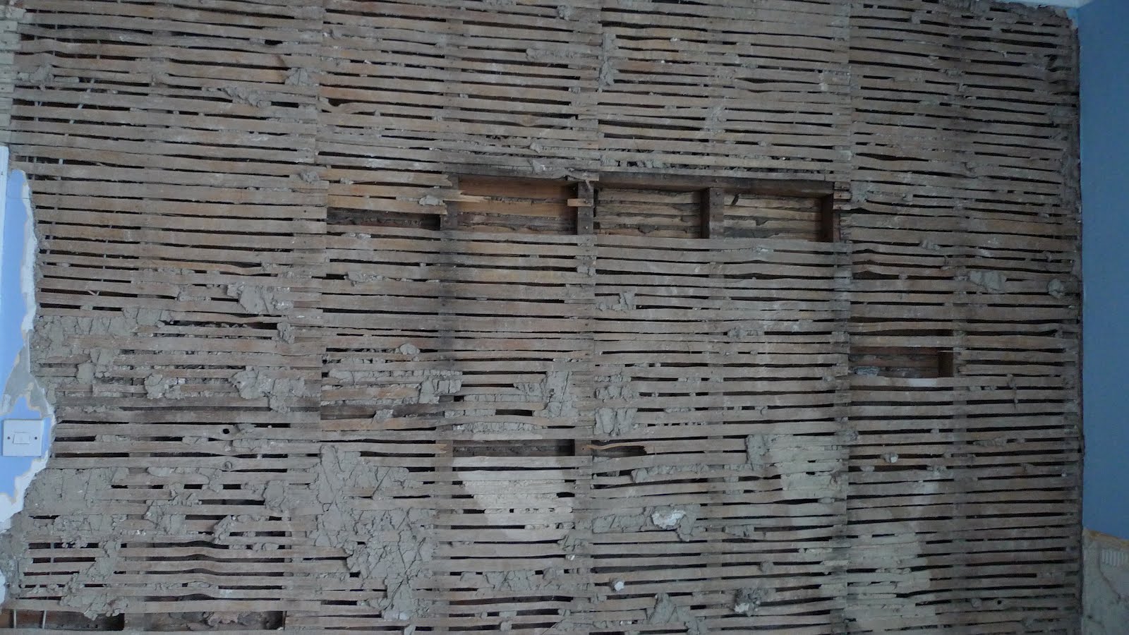 uncovering old lath and plaster