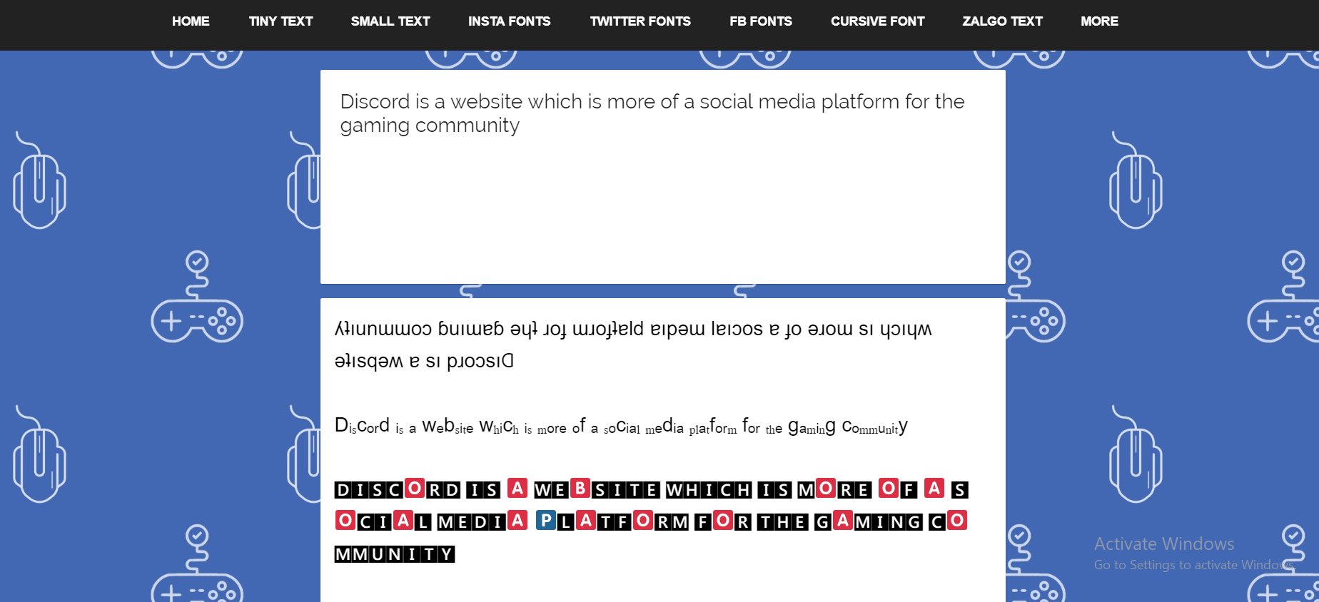 Small Letter Generator