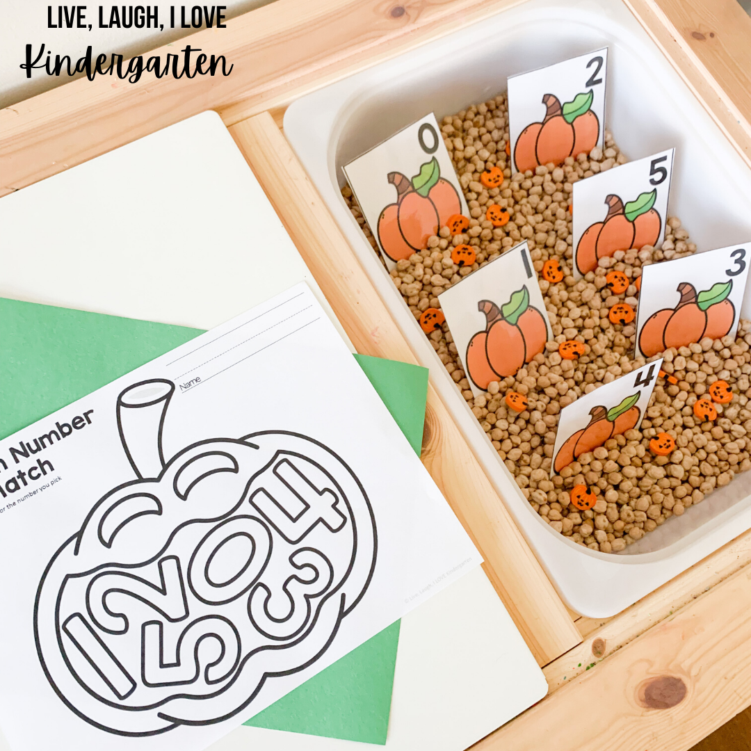 The first one is a number match. Print pumpkin recording sheet and ...