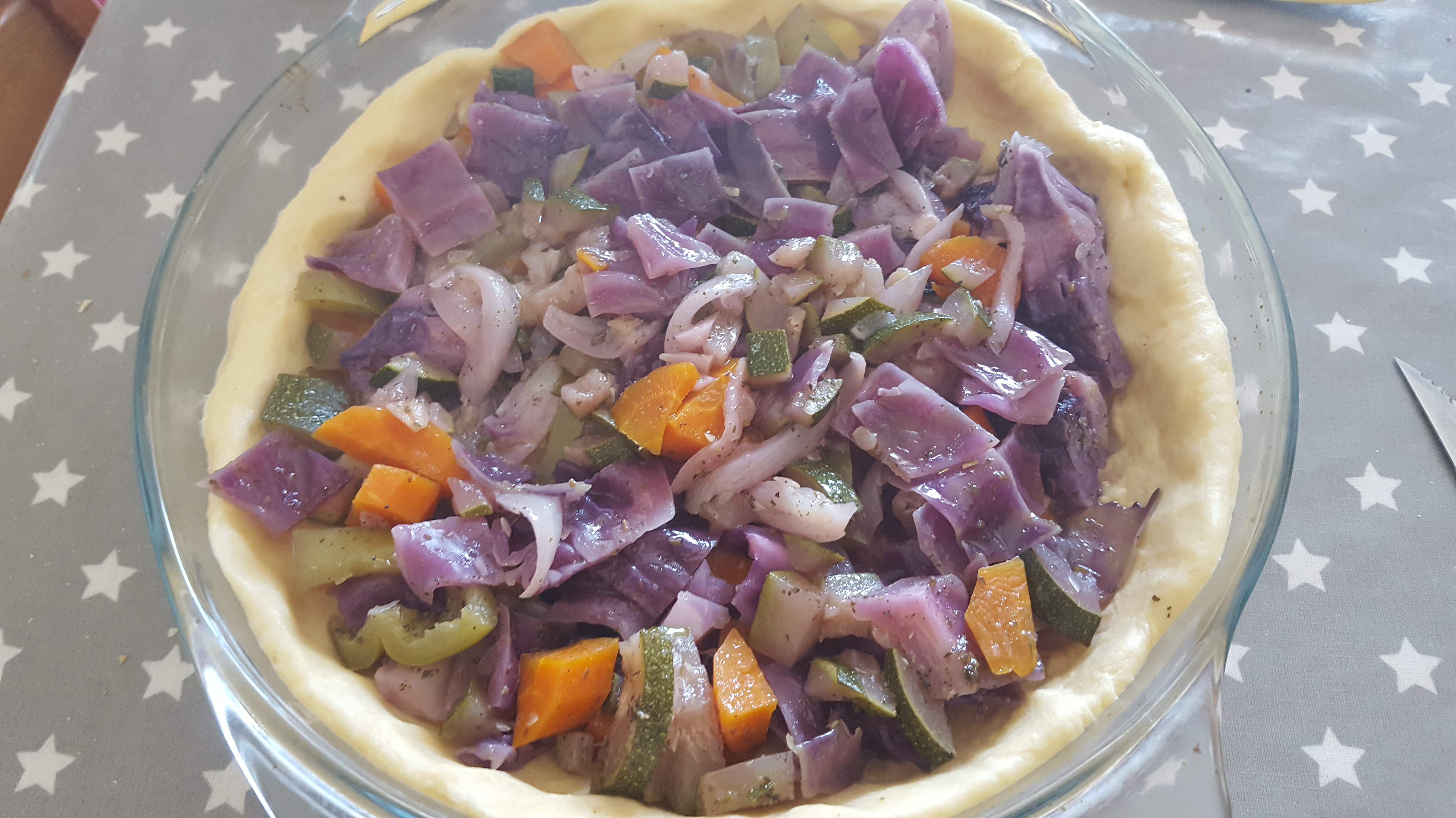 Red cabbage colourful summer quiche |Keeping it Real