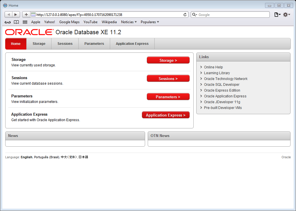 Bases De Datos Relacionales Creación Workspace En Oracle 11g Xe