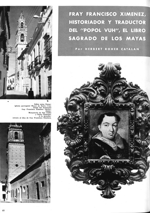 Fray Francisco Ximénez y el Popol Vuh