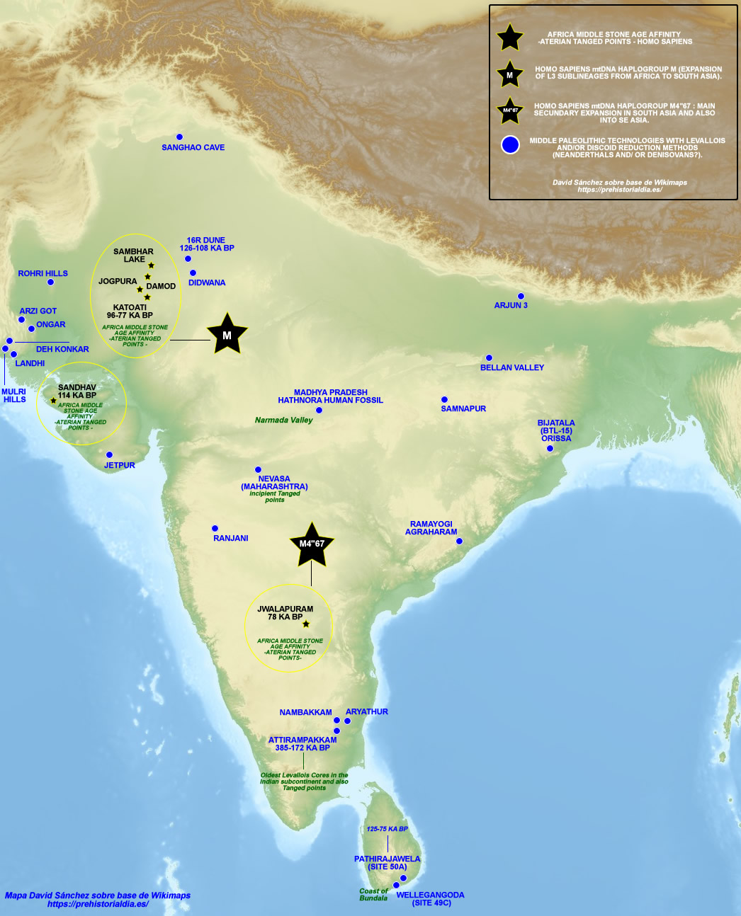 El subcontinente Indio y el Paleolítico medio ¿Neandertales, Sapiens y ...