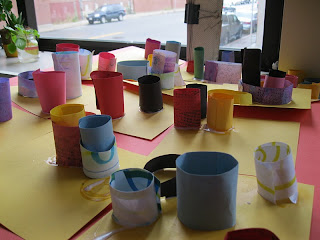 Color, collage, and much more: 3-D Cylinder Class Collaboration