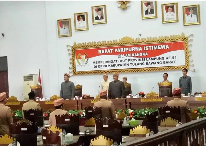 DPRD Tubaba Gelar Paripurna Memperingati HUT Provinsi Lampung Yang Ke-54