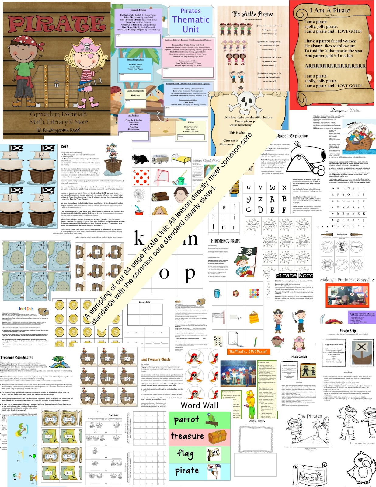 Kindergarten Kiosk: Pirate Thematic Unit and a Freebie: Linked to ...