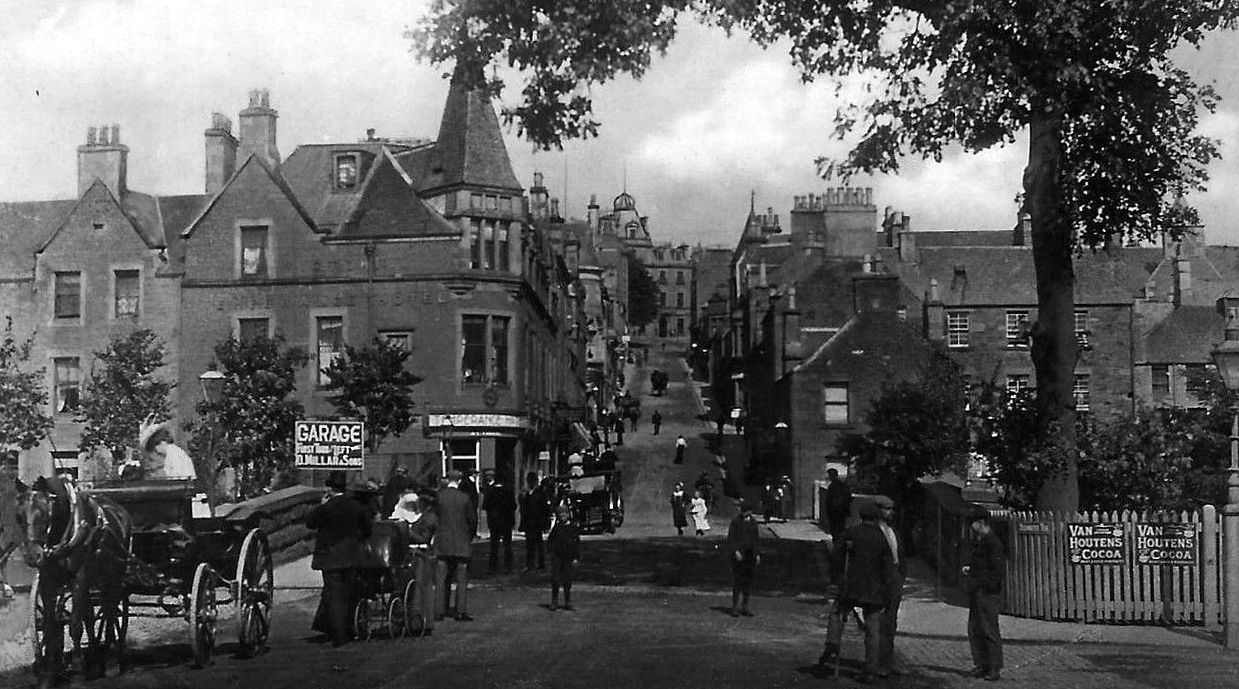 Tour Scotland: Old Photograph King Street Crieff Perthshire Scotland