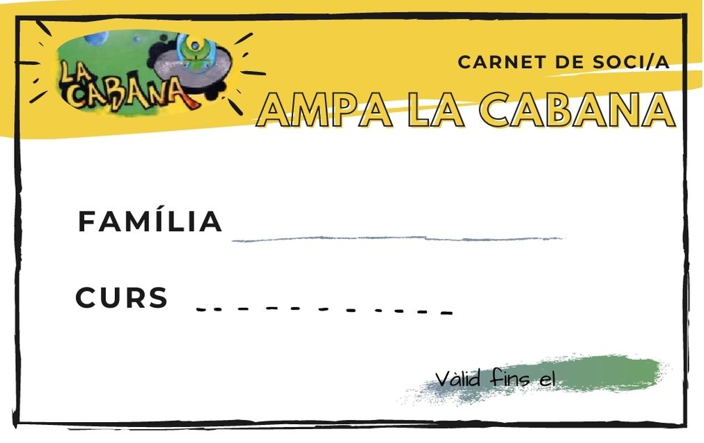 AFA ESCOLA LA CABANA: CARNET SOCI/A