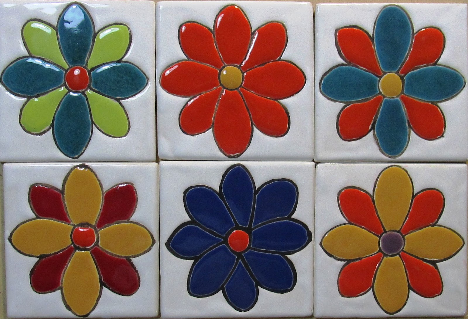 Azulejos con Arte: AZULEJOS ARTESANALES DECORADOS. 10X10CM