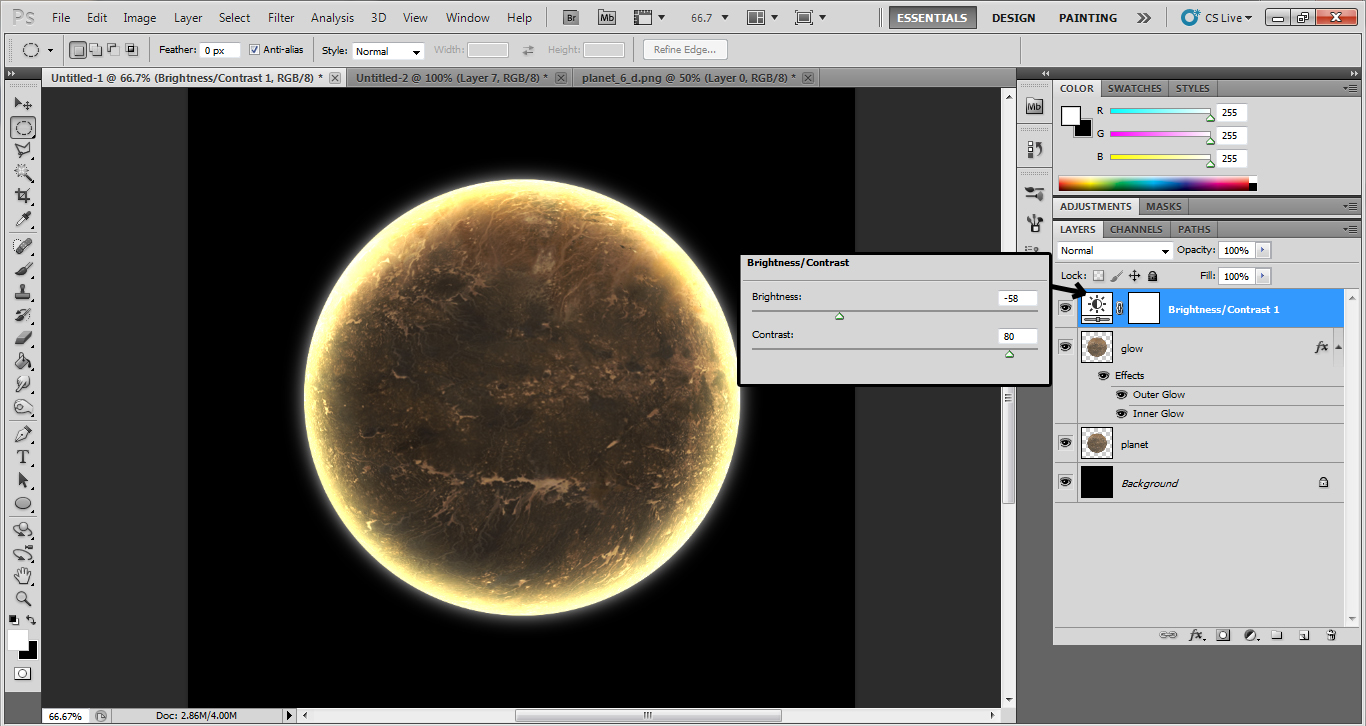 V3N0M's - 2D and 3D art: Creating Planets in Photoshop