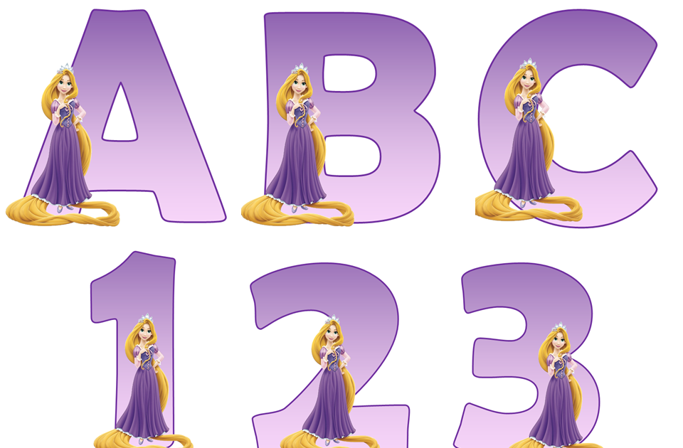 Kits imprimibles gratis : Alfabeto Rapunzel