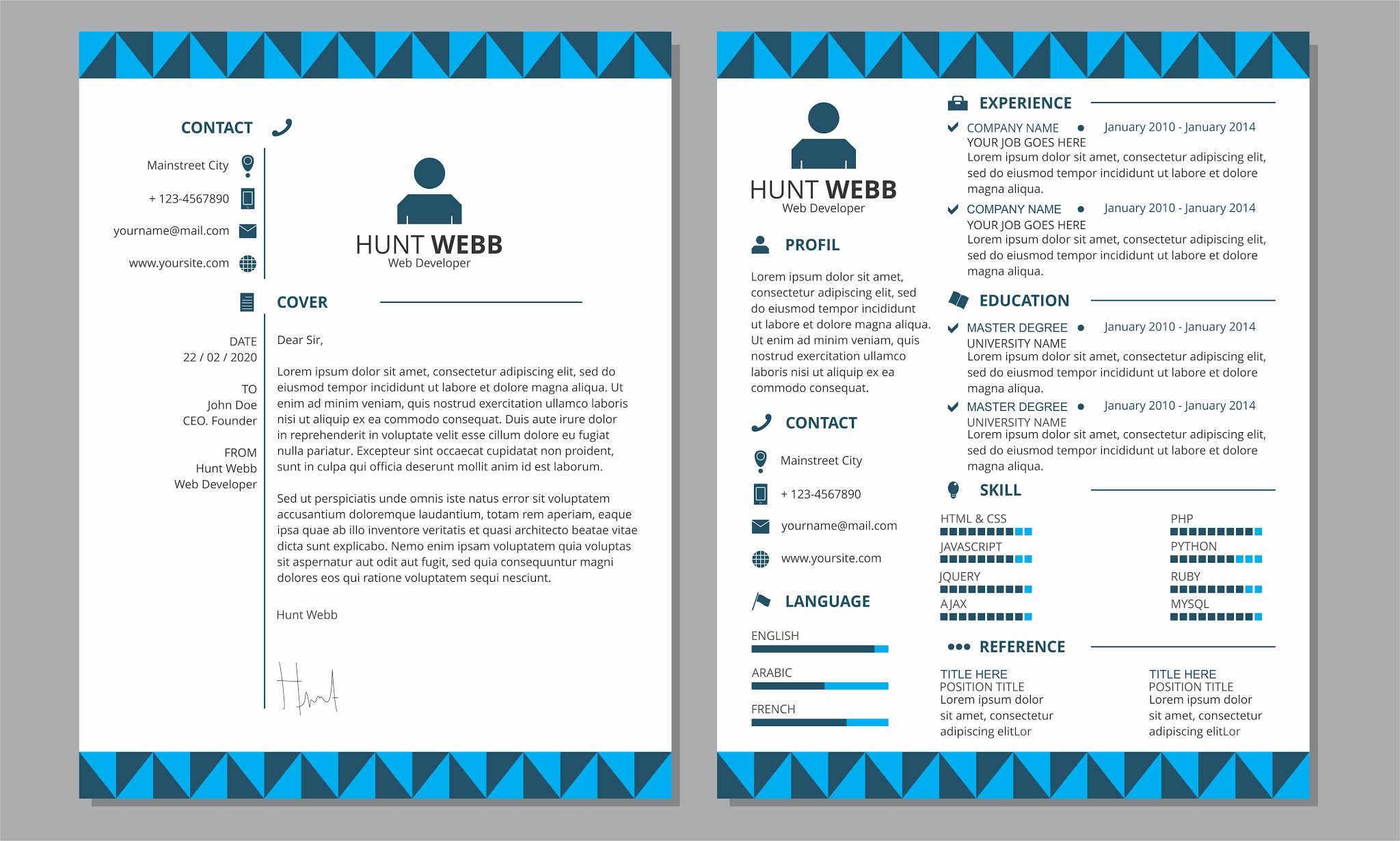 Curriculum Vitae Header - Birthday Letter