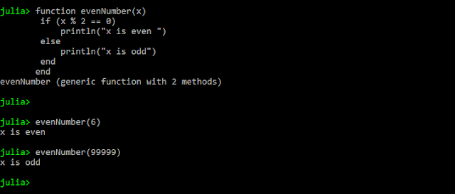 Julia Tutorial Conditional Statements To Check Even Or Odd Number