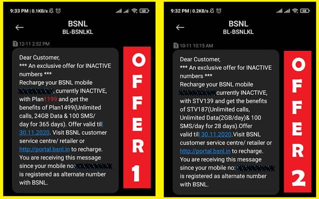 Special BSNL Recharge Offers For Prepaid Inactive Mobile Numbers In GP2 special-bsnl-recharge-offers-for-prepaid-inactive-mobile-numbers-in-gp2