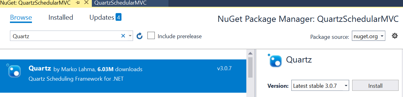 Quartz Schedular in ASP.NET MVC - CoreProgram