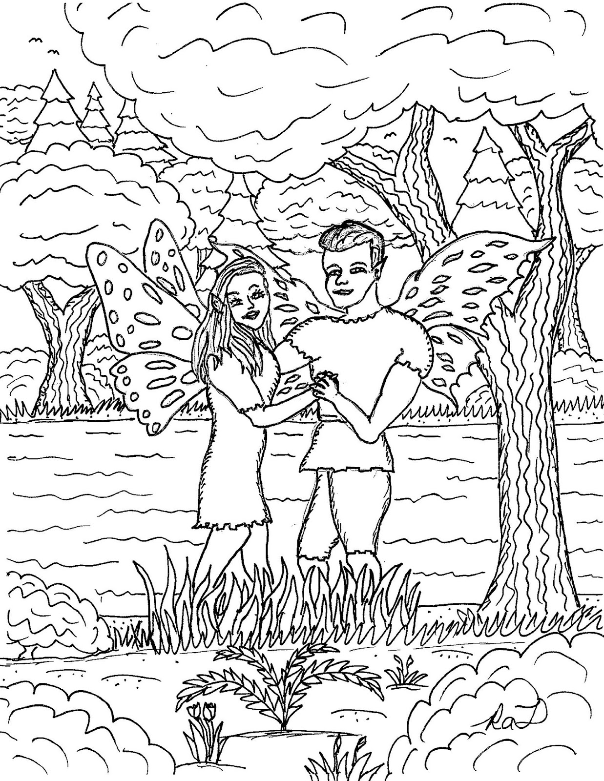Robin's Great Coloring Pages: Forest Fairies coloring pages