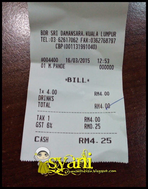 ♥SYANI♥: BIJAK GST : CONTOH RESIT BILA BELI BARANG DAPUR