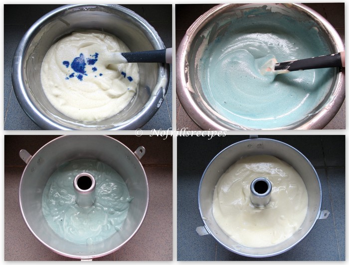 Honey Blue Pea Flower Chiffon Cake ~ 蜜糖蓝豌豆花戚风蛋糕