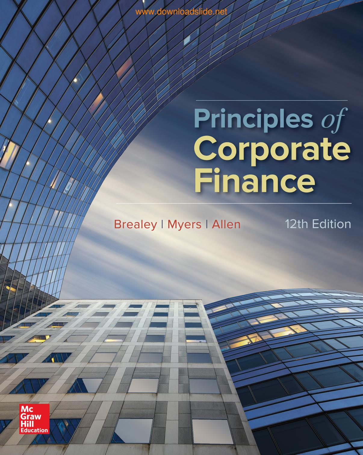 Principles of Corporate Finance 12th Ed– PDF – EBook - ebooksb.com Principles of Corporate Finance 12th Ed– PDF – EBook - ebooksb.com