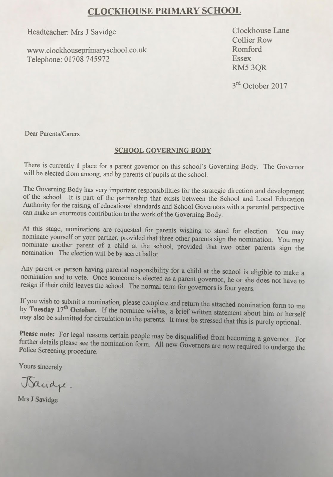 Clockhouse Primary School Looking For A Parent Governor clockhouse-primary-school-looking-for-a-parent-governor