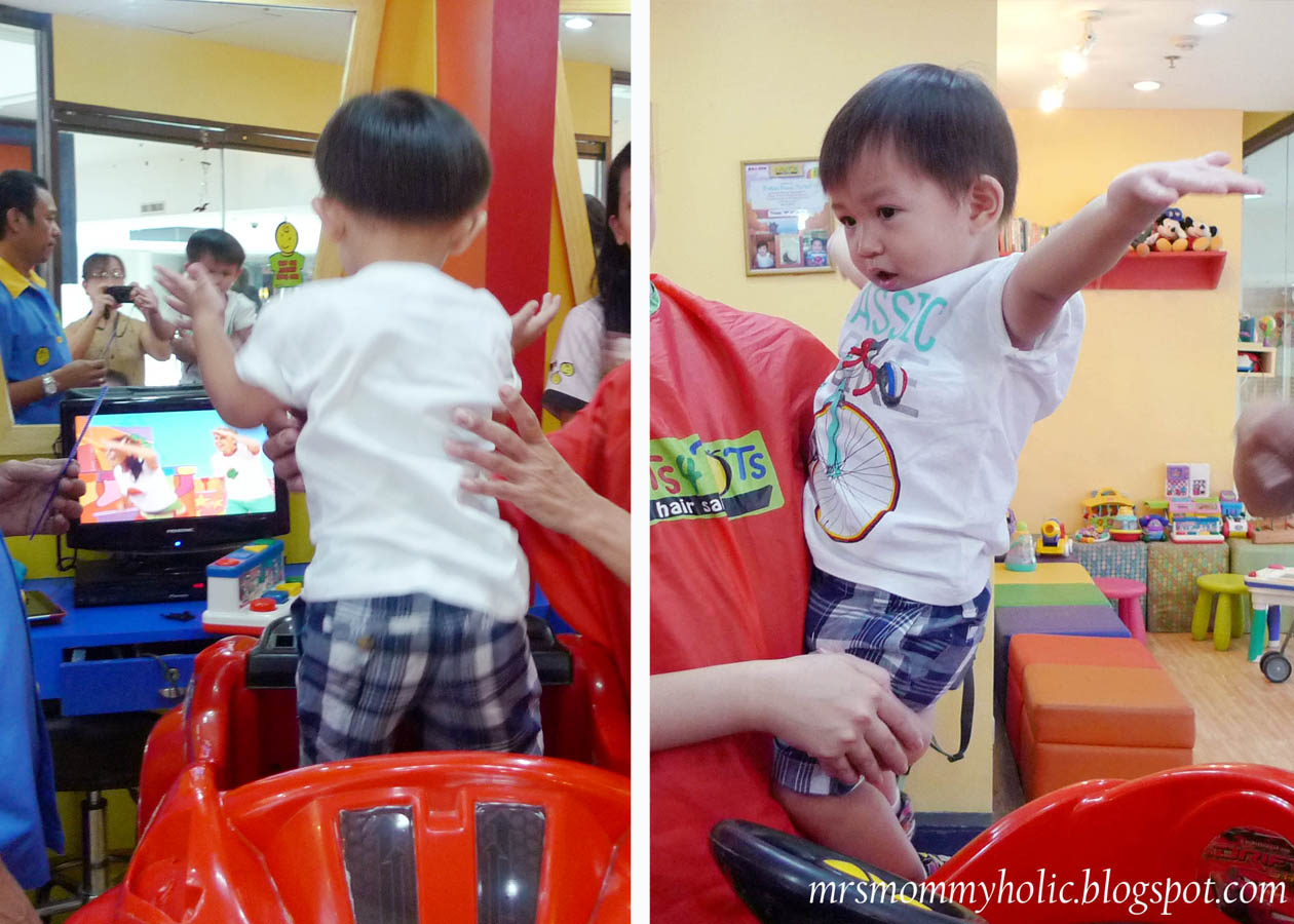 MrsMommyHolic: Sabe gets his first barbers cut