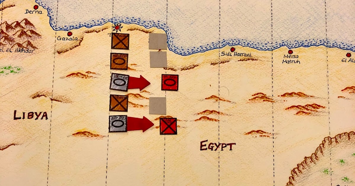 Grid based wargaming - but not always: WW2 Western Desert Campaign - Turn 2