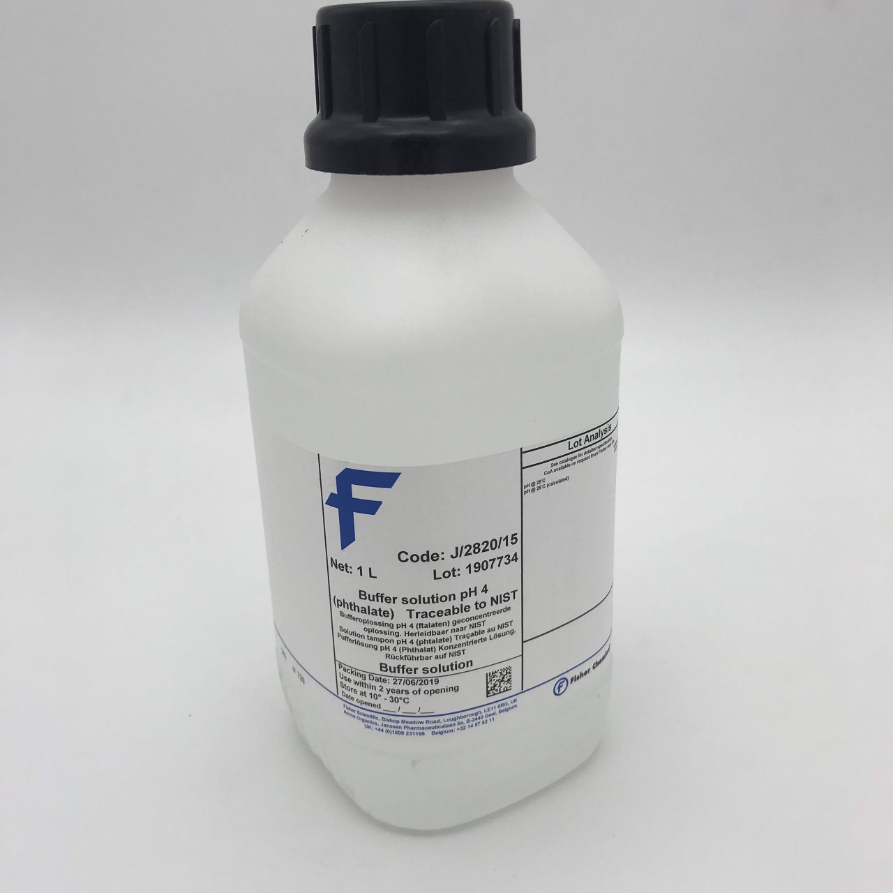 Buffer Solution pH 4 (Phthalate, Fisher)