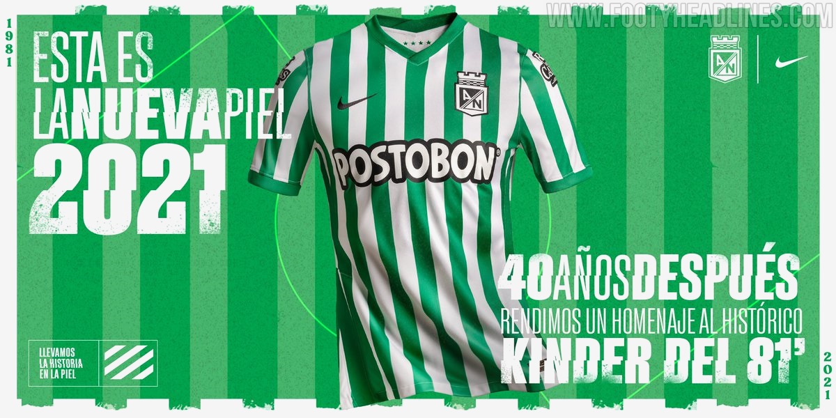 Atlético Nacional 2021 Home & Away Kits Revealed - Footy Headlines