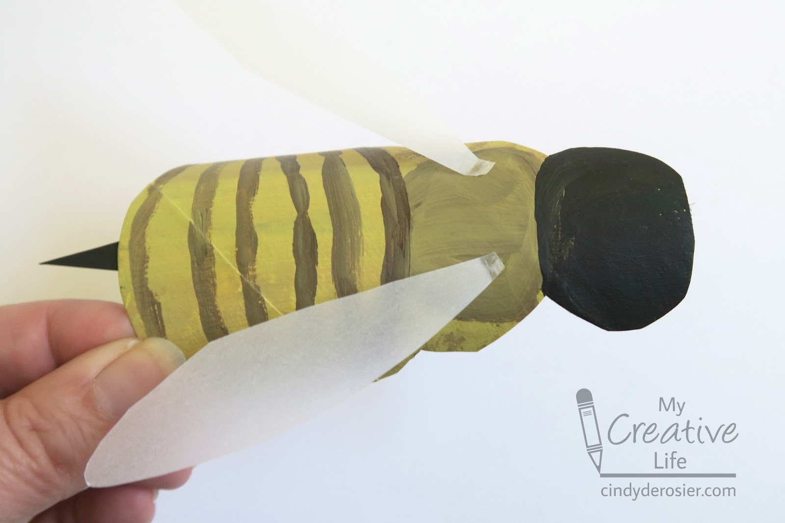 Cindy deRosier: My Creative Life: Cardboard Tube Honey Bee
