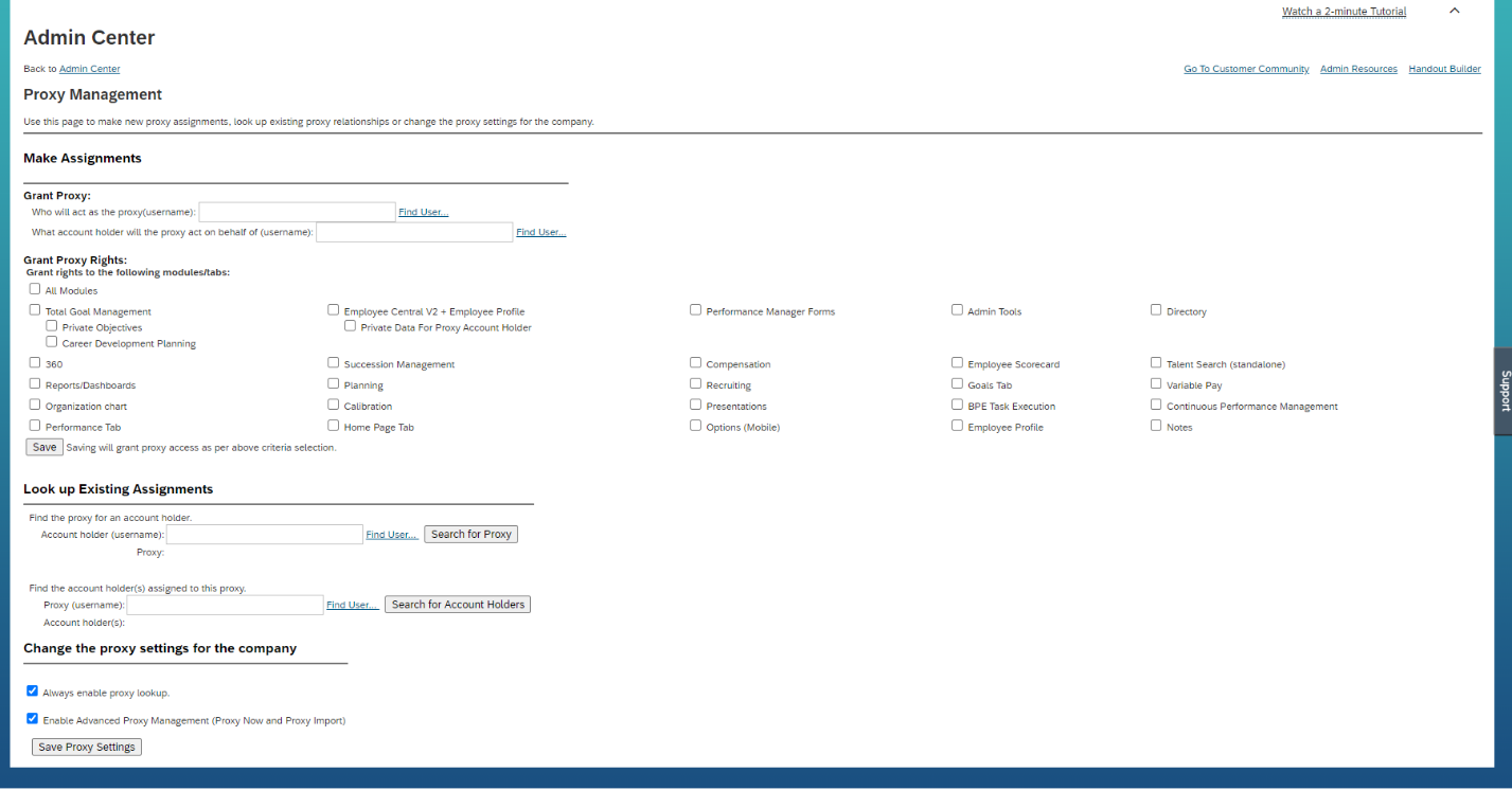 EMPLOYEE CENTRAL: Proxy Management In SF