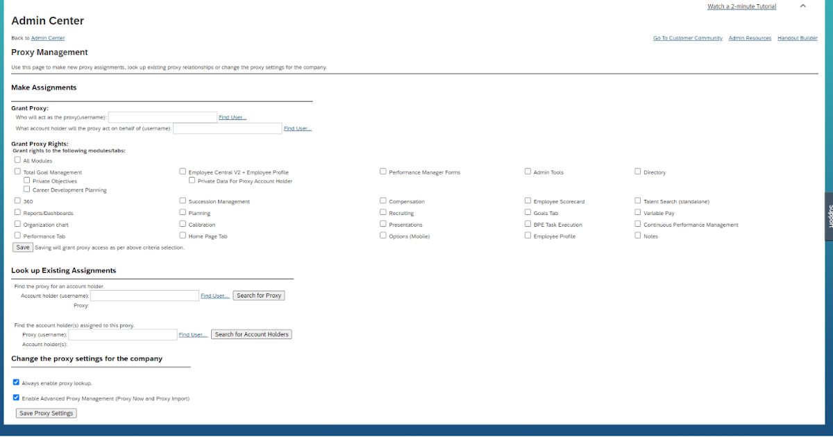 EMPLOYEE CENTRAL: Proxy Management In SF