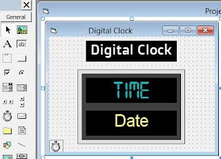 How to create digital clock in visual basic 6.0