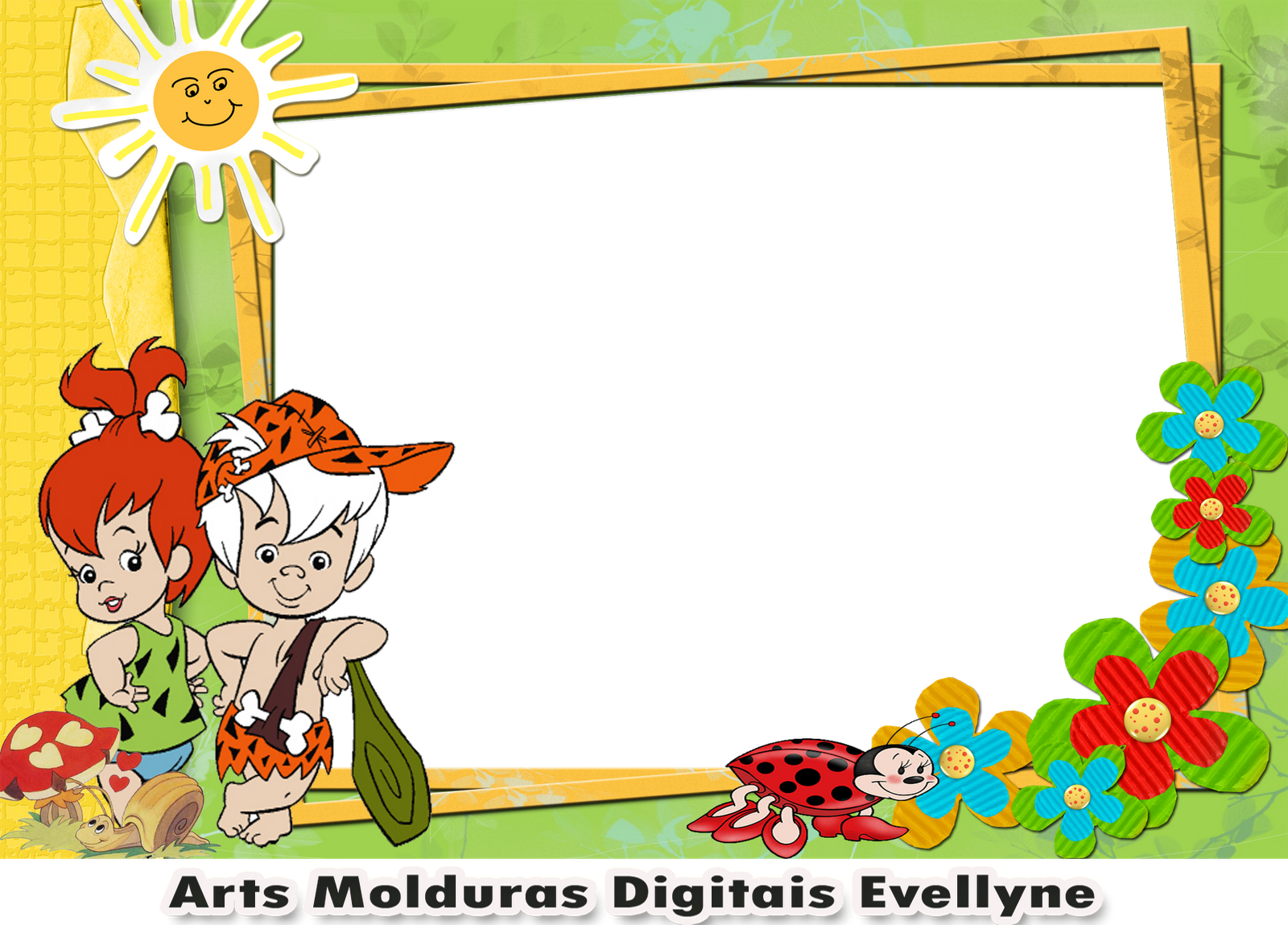 Arts Molduras Digitais Evellyne: Flintstones