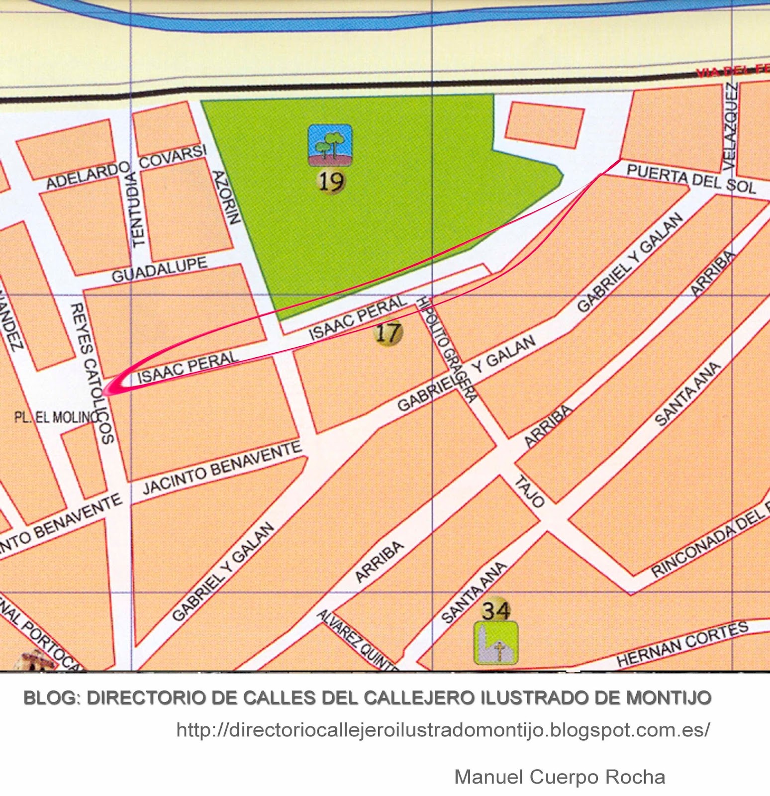 DIRECTORIO CALLES DEL CALLEJERO ILUSTRADO DE MONTIJO: ISAAC PERAL, CALLE
