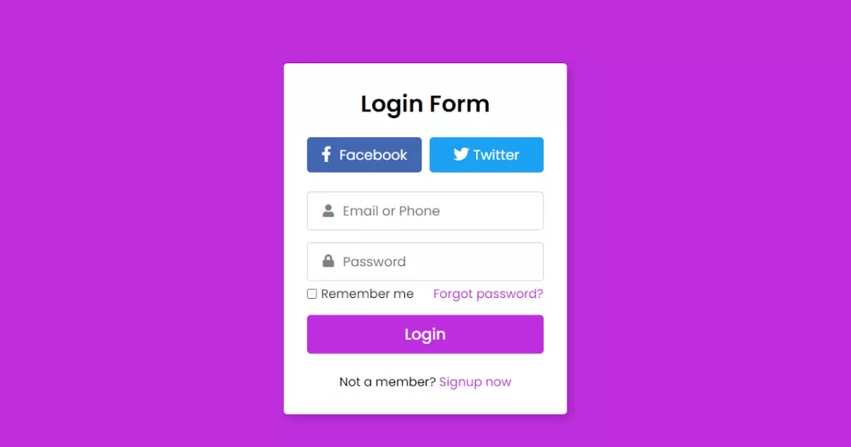 CodingLab | HTML CSS JavaScript Blogs - Free Source Code: Login Form ...
