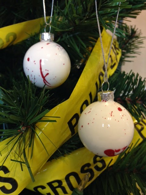 Mystery Playground: Crafty Thursdays: Blood Splatter Ornaments