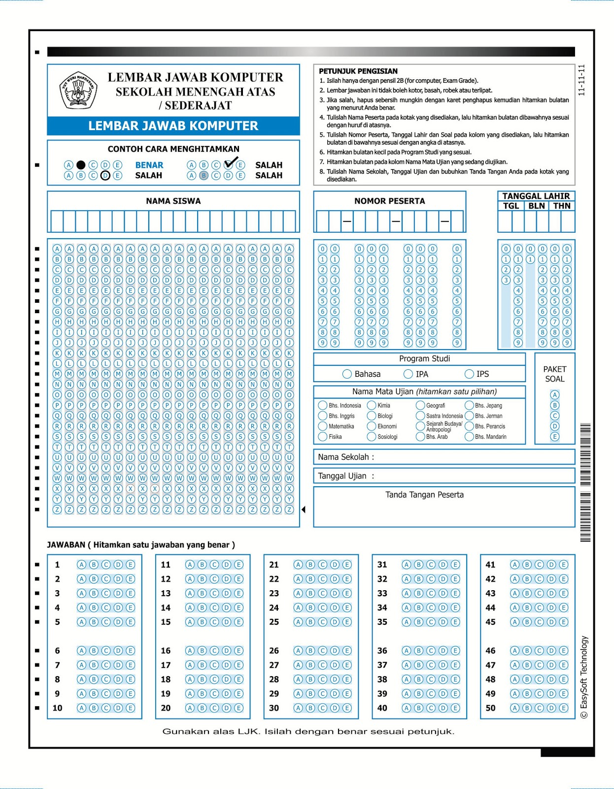 Scanner LJK - OMR - DMR - SMR - Software LJK - Alat Koreksi LJK ...