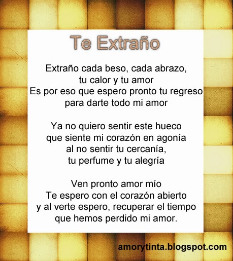 Te Extrano Mucho Poemas
