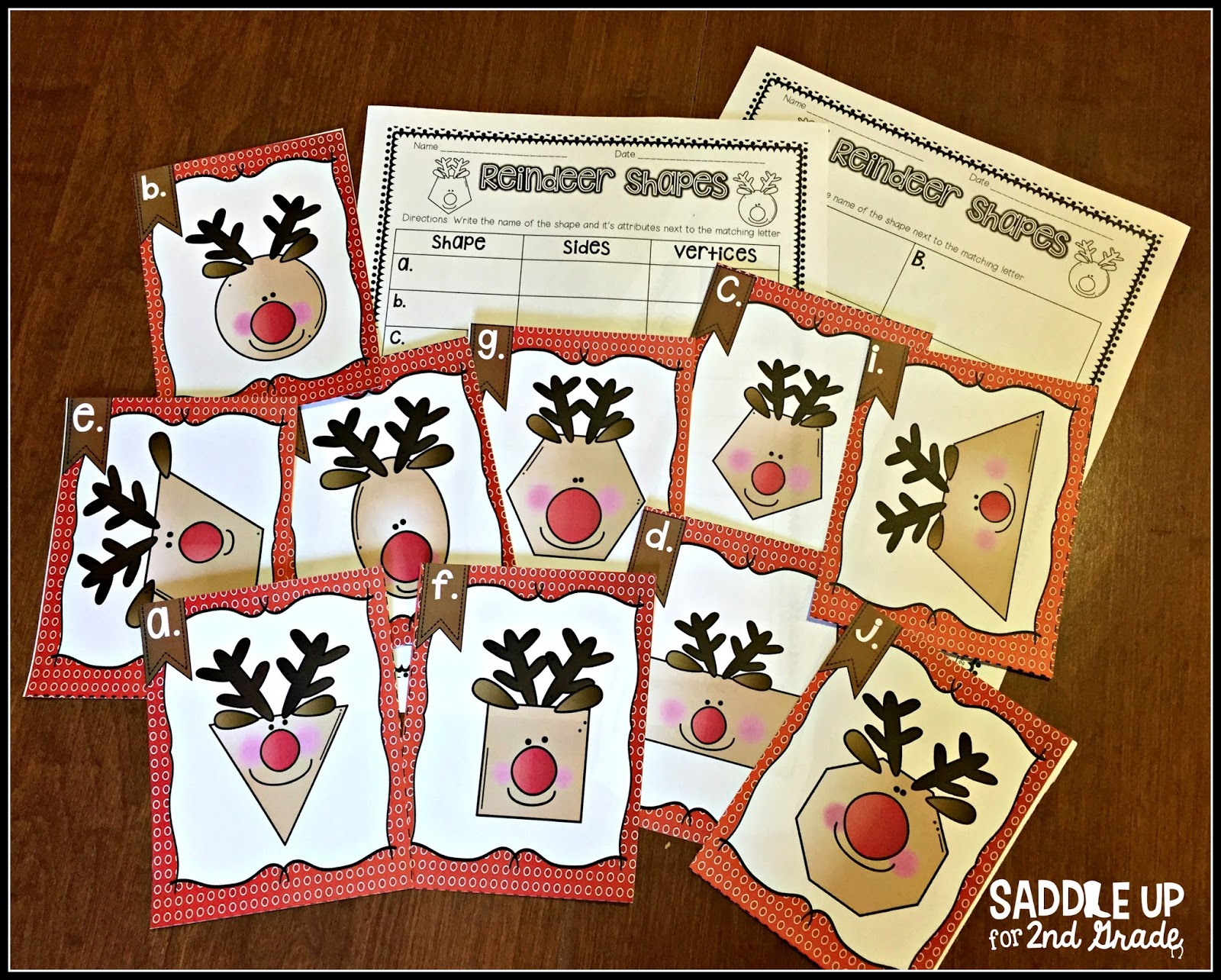Fact Family Christmas Trees and Reindeer Shapes FREEBIE - Saddle Up for ...