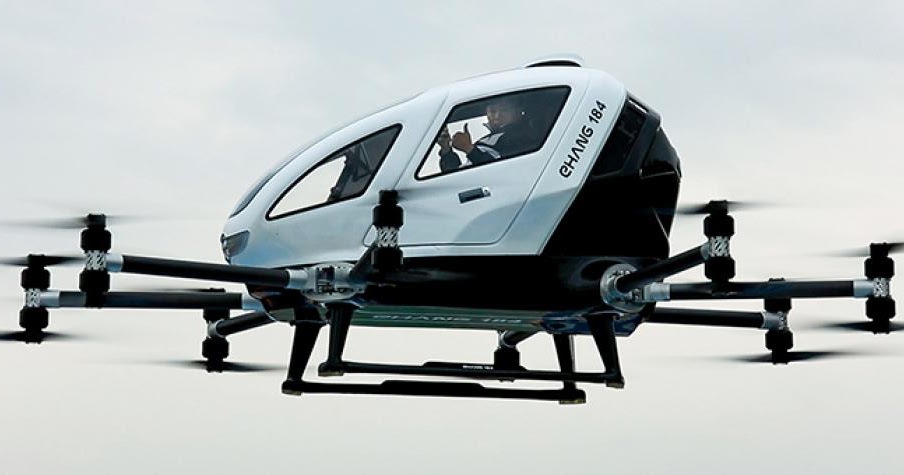 Así fue el primer vuelo con pasajeros del novedoso taxi drone chino ...