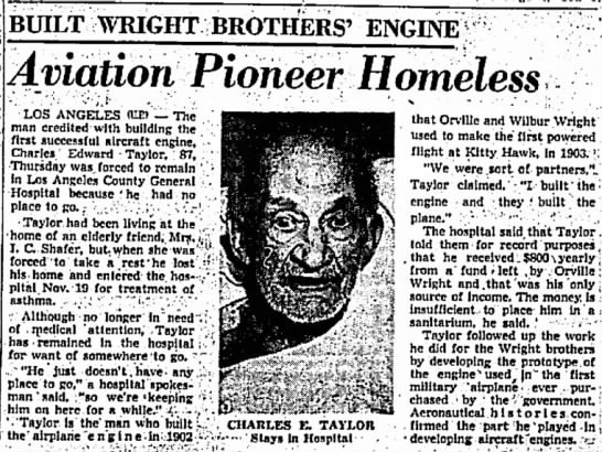 Los Angeles Morgue Files: "Wright Brothers" Aircraft Engine Inventor ...