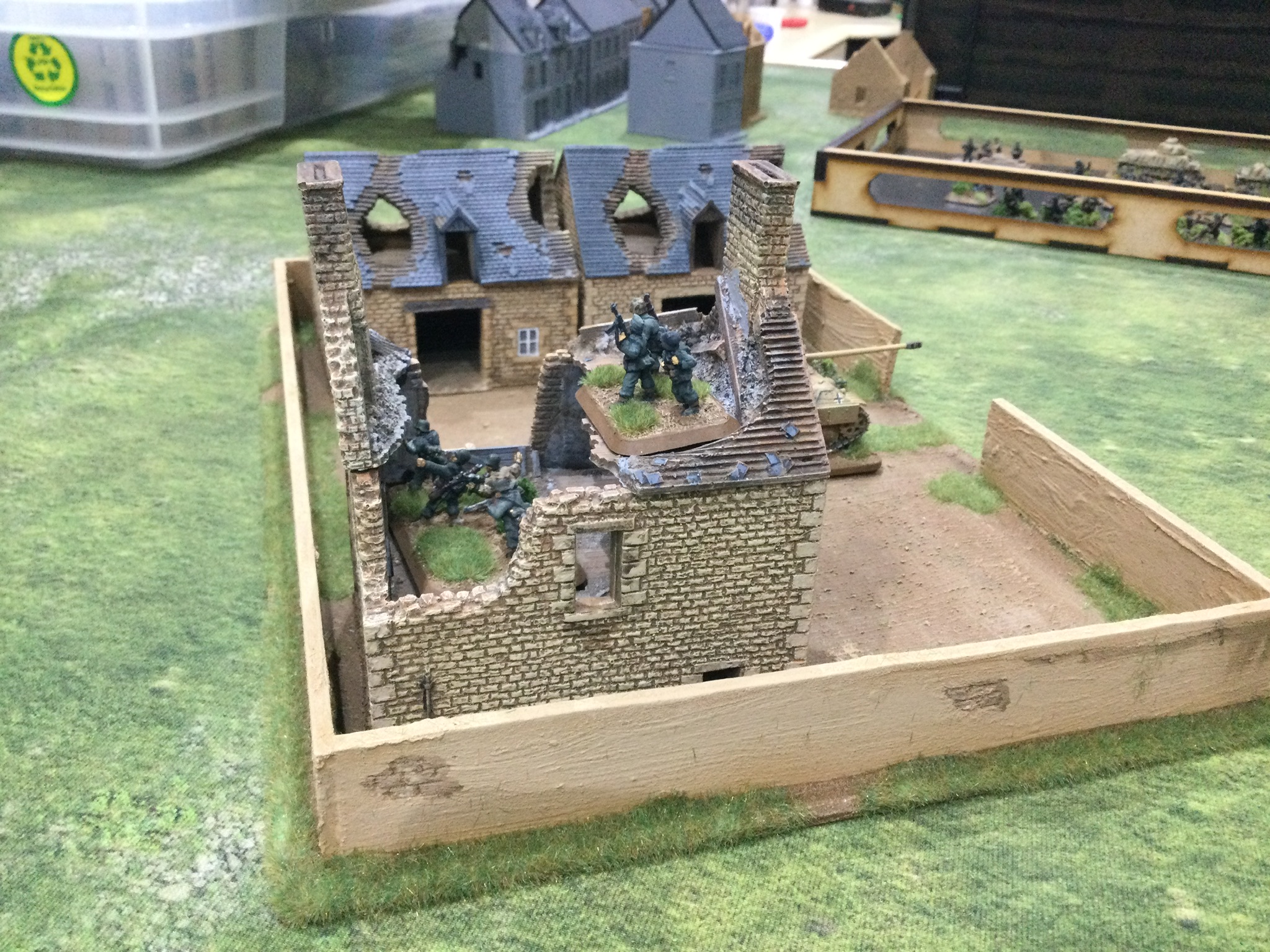 One man and his brushes.: Normandy 44 - Walled farm