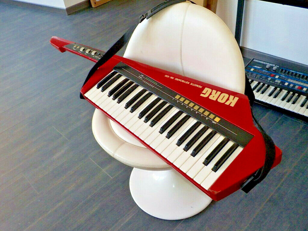 MATRIXSYNTH: KORG RK-100 Red Keytar Controller SN 002530