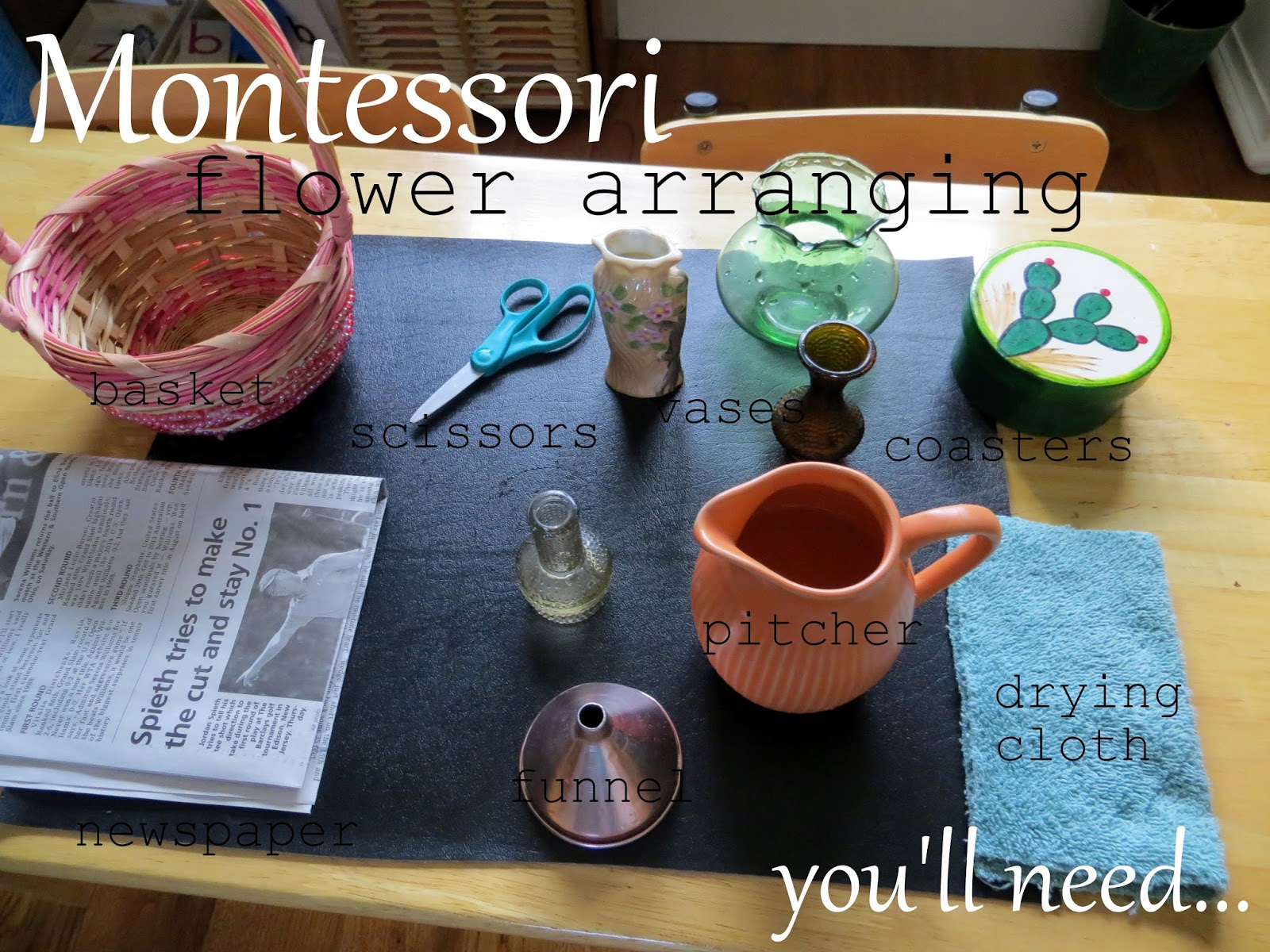 itty bitty love: Montessori flower arranging: flower study part 4