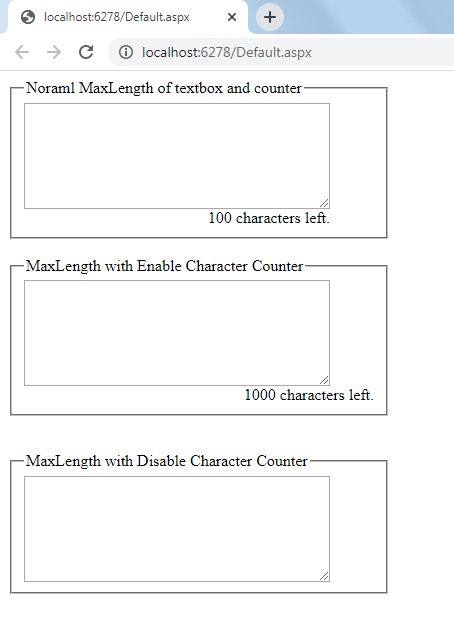 How To Set Maxlength Character Counter For Textbox In Using 3760