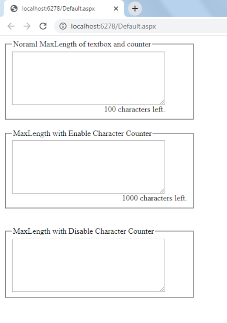 How to Set maxlength (character counter) for textbox in asp.net using ...