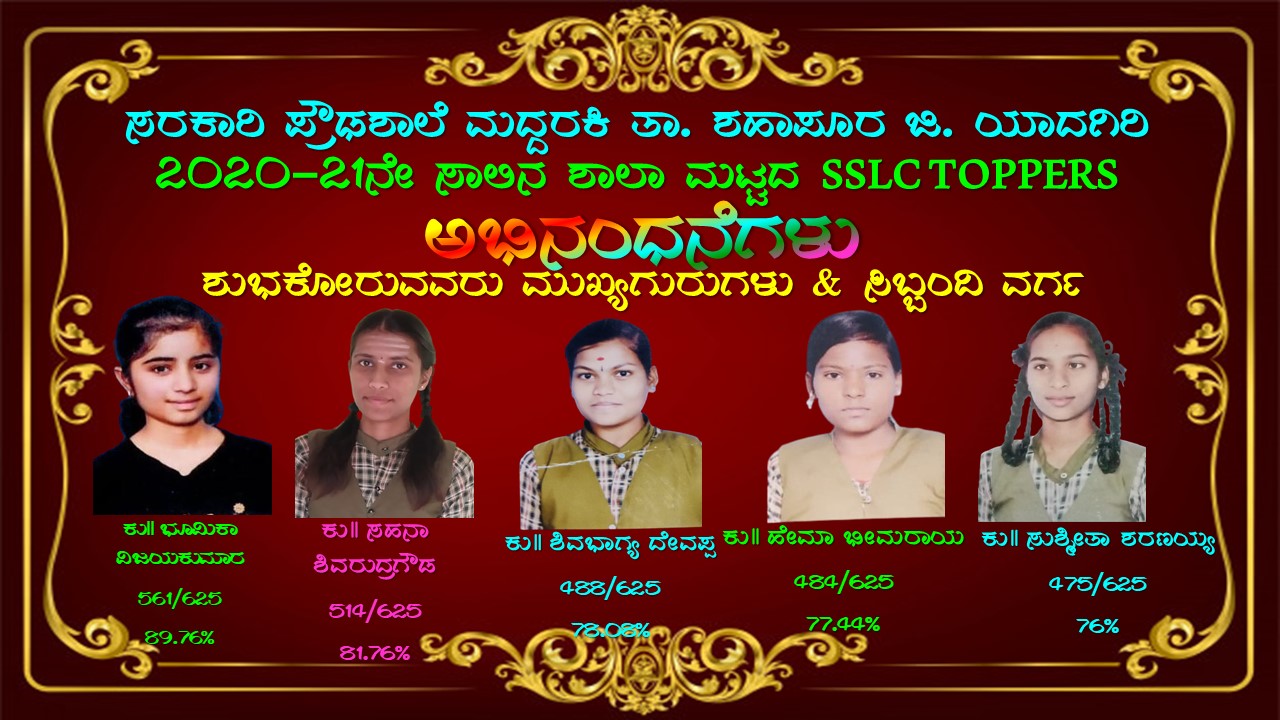 ಸವಿ ಸಂಗಮ: Congratulations Our School SSLC 2020-21 Batch Toppers
