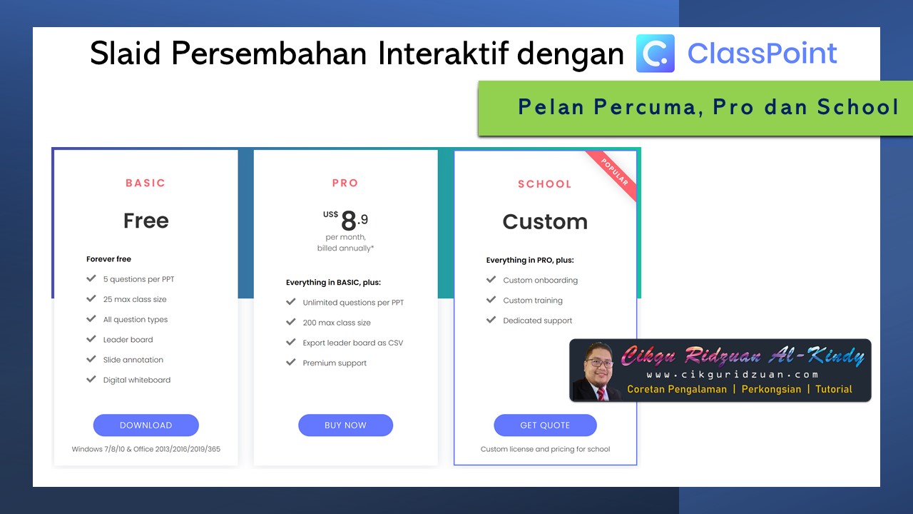 Slaid PowerPoint Interaktif Menggunakan ClassPoint (Bahagian 1)