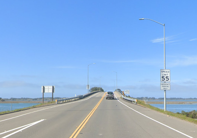 California State Route 255 and the Super-Two Freeway on the Samoa Bridge